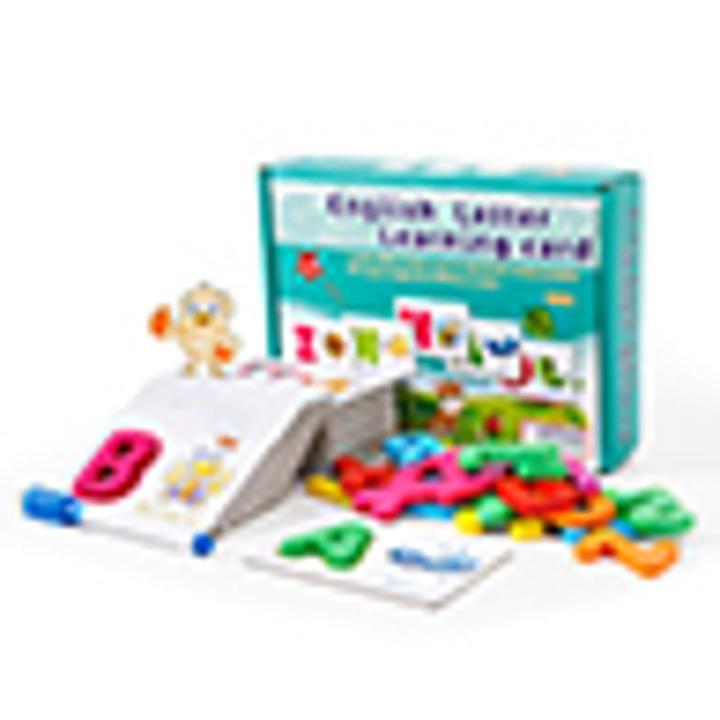 Wooden English Alphabet Puzzle Flashcard with Pen Education Kids Toy ...