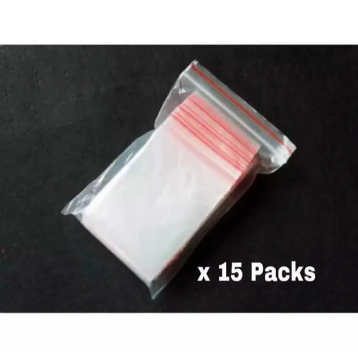 1.5*2 zip lock plastic packet -15 pack | Daraz.com.bd