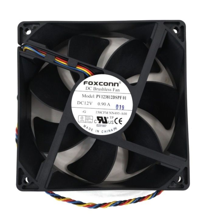 Foxconn DC Brushless Fan 3612KL-04W-B66 12V DC 0.90A 5 x 5 Inch ...