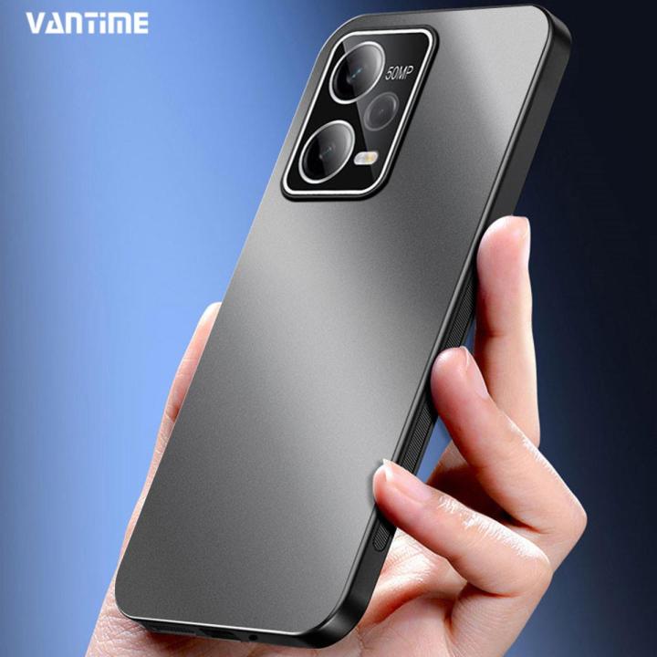 Vantime for Xiaomi Redmi Note 12 Pro+ / Note 12 Pro Plus 5G Case Business Matte Ultra-Thin Lens ...
