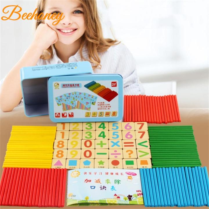 Counting Sticks Calculation Math Educational Toy With Magnetic Iron Box ...