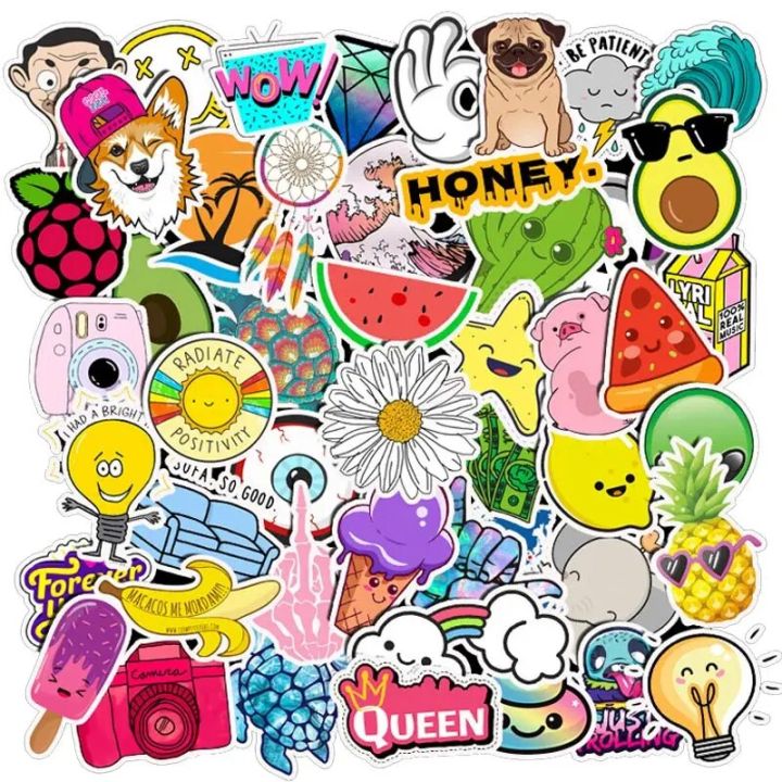 50PCS Summe Vsco Stickers Pack For On The Laptop Fridge Phone ...