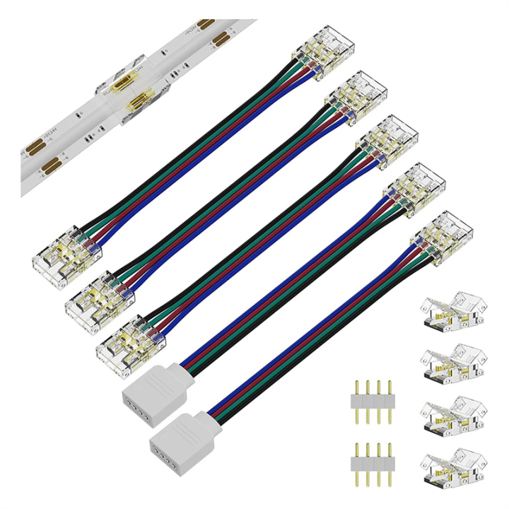1Set Cob Led Strip for COB RGB LED Strip Lights 4 Pin Dual Ends ...