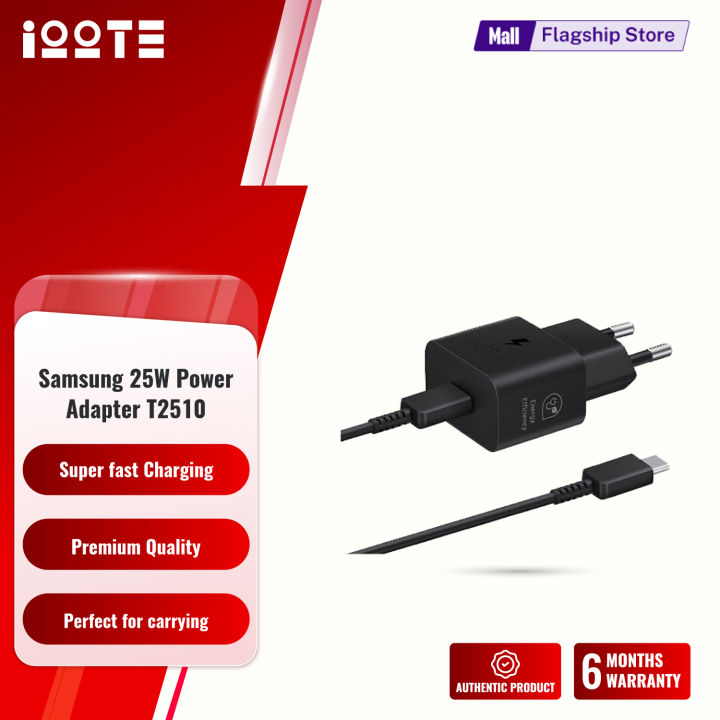 Samsung 25W Power Adapter T2510 with USB Type-C to C Cable (3A/1m ...