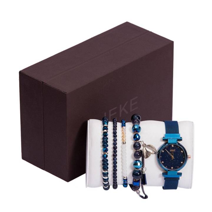 IEKE K201 Royal Blue Mesh Stainless Steel Analog Watch For Women - Navy ...