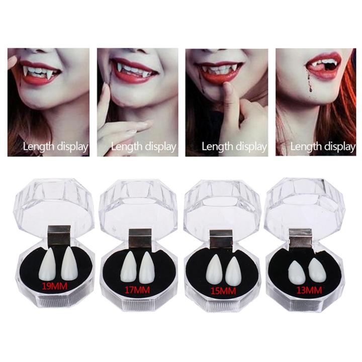 1 Pair Vampire+Solid Kit Resin Cosplay Zombie Werewolf Fake Denture ...
