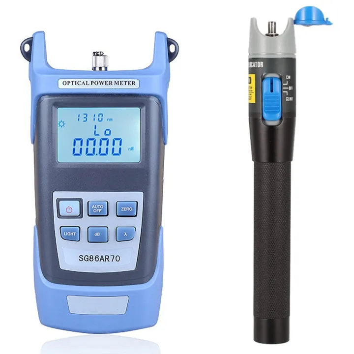 2 Pcs Handheld Optical Power Meter High Precision Optical Fiber Tester ...
