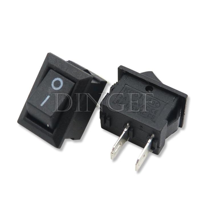 10PCS 3Pin 2PIN 3A 250V 10*15mm Black Red Button Rocker Switch ON OFF ...