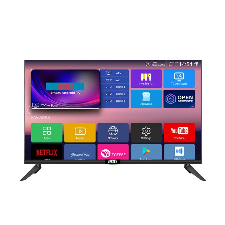VERTEX 32'' Inch Smart Wi-Fi Android TV - 2GB RAM- 16GB ROM | Daraz.com.bd