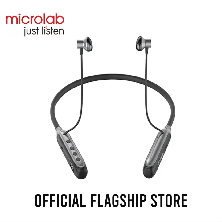 Microlab Neckband-12 Bluetooth Neckband Earphone - Neckband Sports ...