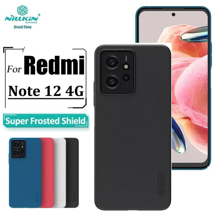 Nillkin Redmi Note 12 4G Case - Super Frosted Shield Matte Cover (Black ...