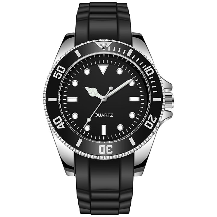 Diver Style Watch Rotating Bezel 42mm Dial Japan Movement Geneva Rubber ...