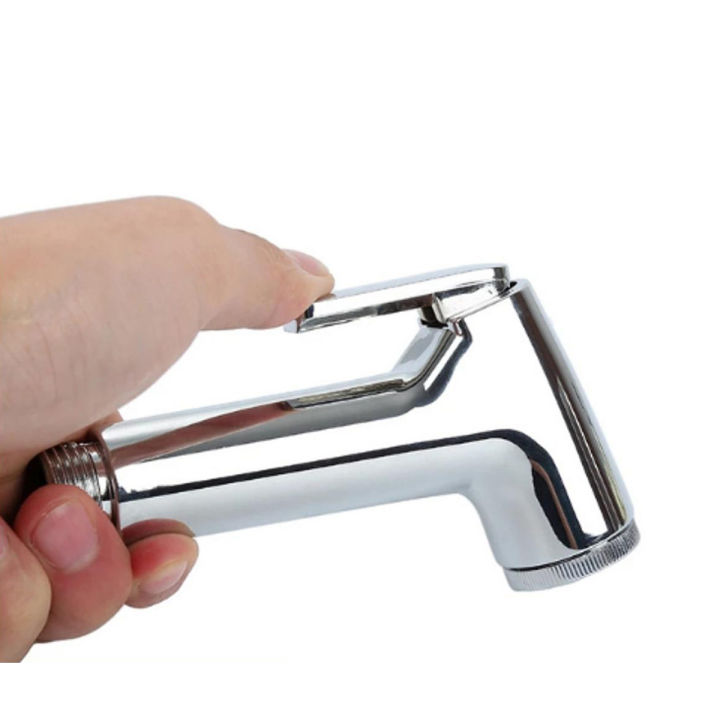 Toilet Push Shower Set (Steel Colour) | Daraz.com.bd