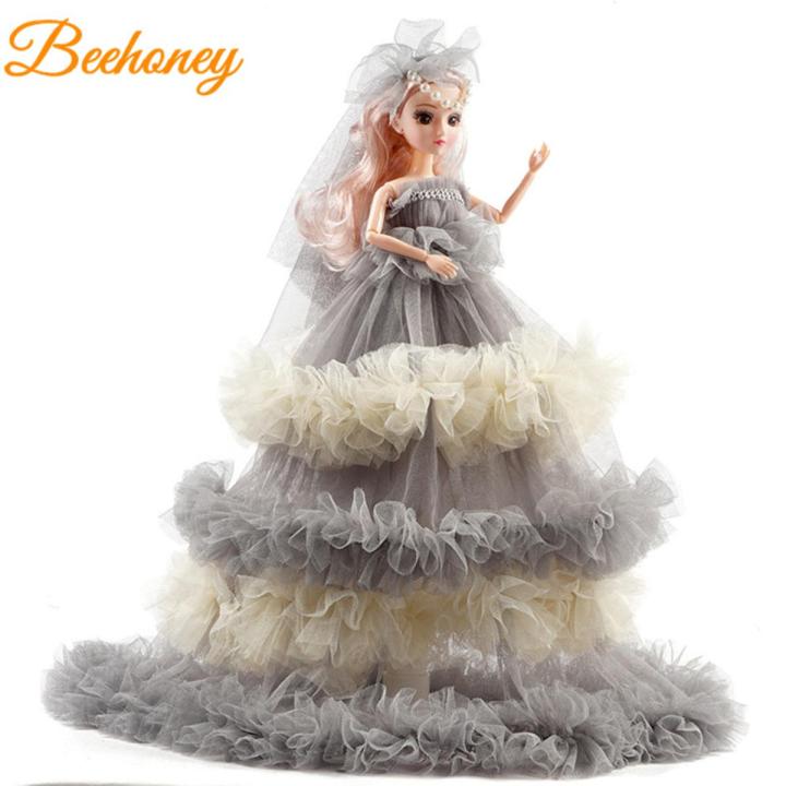 Princess Doll Evening Gown Dress Girl Gift Wedding Dress Doll Bride ...