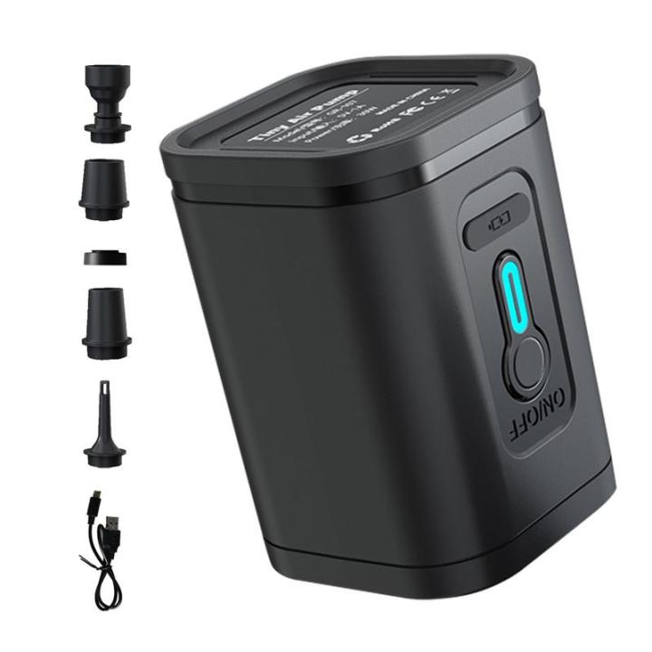 Electric Air Pump Inflator Battery Rechargeable Air Compressor Portable ...