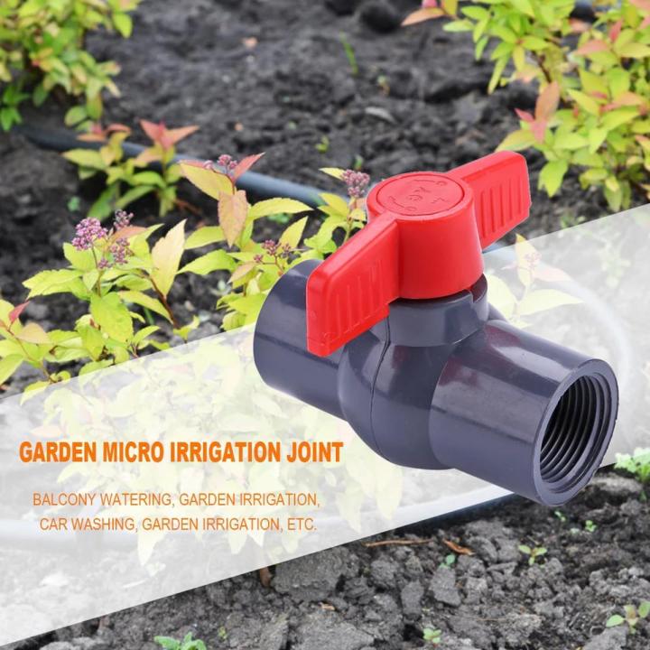 1/2" Plastic Two-way Ball Valve Garden Watering Aquarium Irrigation ...
