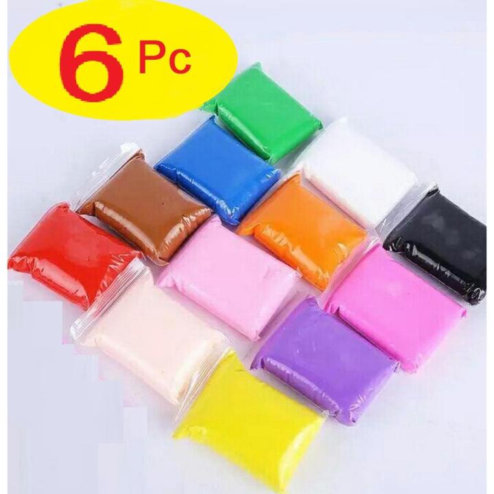 6 Pack Play Dough Air Dry Polymer Clay Light Clay Slime Playdough For ...