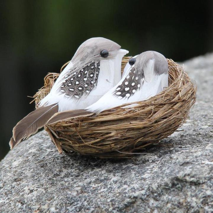 【3C VictoryEagle】1Set Simulation Fake Bird Nest Nature Circle Bird Cage ...