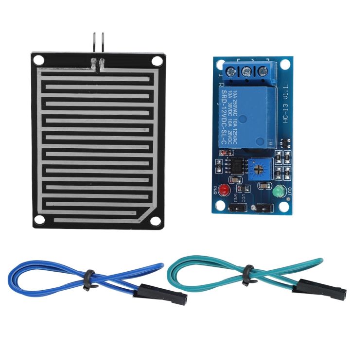 12V Rain Water Raindrops Detection Sensor Module Relay Control Module ...