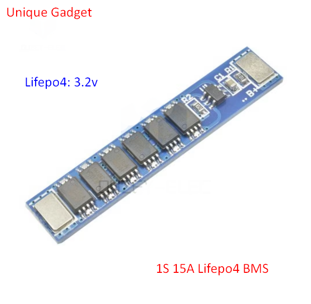 1S 18650 3.7V lithium and 1S 26700 3.2v Lithium Phosphate battery protection board BMS 15A 6MOS ...