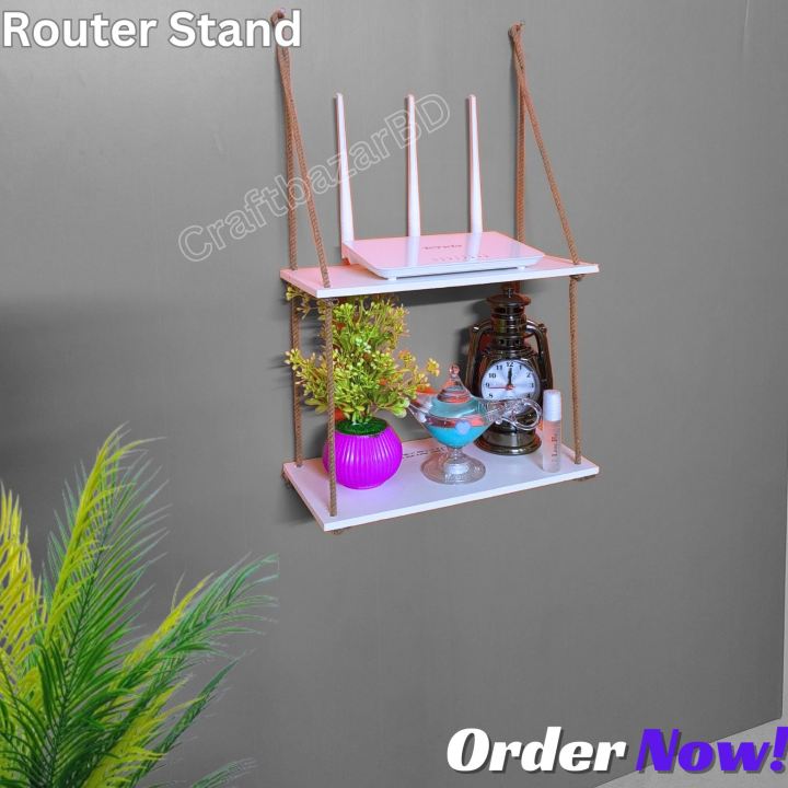 2 Layer Router Stand For Indoor & Outdoor , Portable And Smart Washable ...