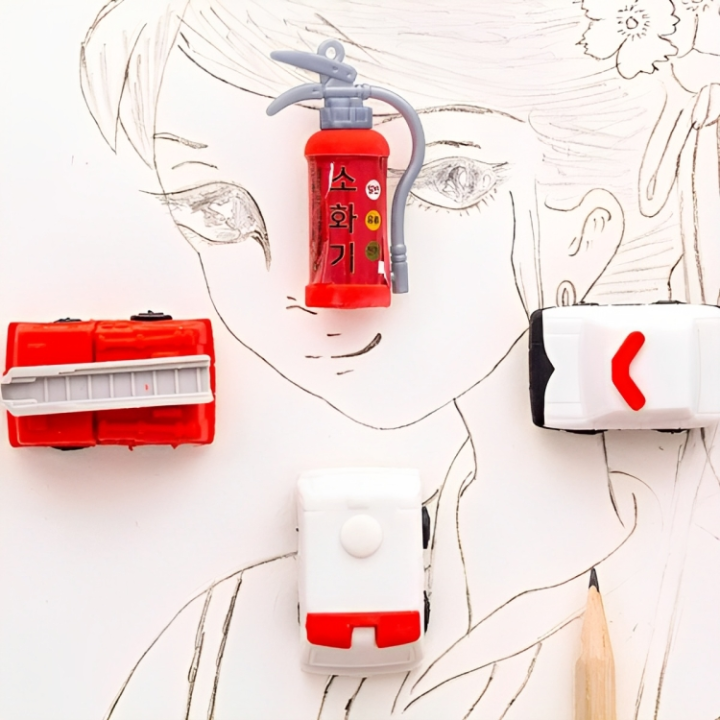 Premium Fire Extinguisher Eraser Set | Daraz.com.bd