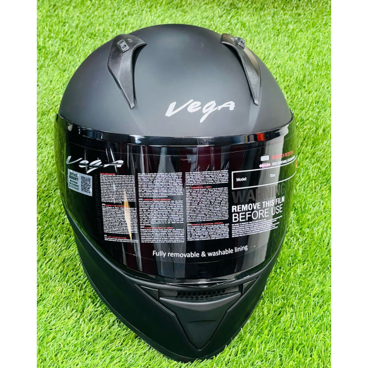 Vega Full Face Bick Helmet - Glossy Black | Daraz.com.bd
