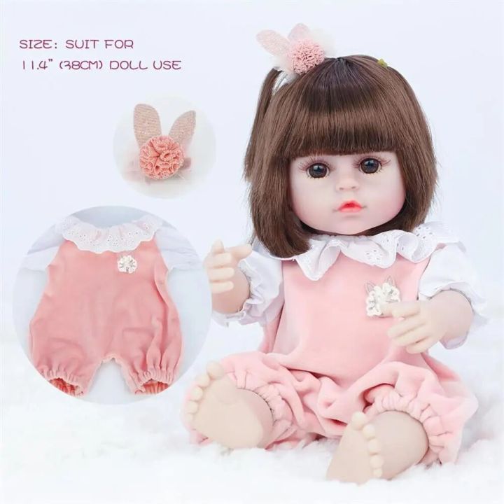 【Nice Day Toy Findings Store】38/48cm Reborn Doll Cute Lace Scarf Can Be ...