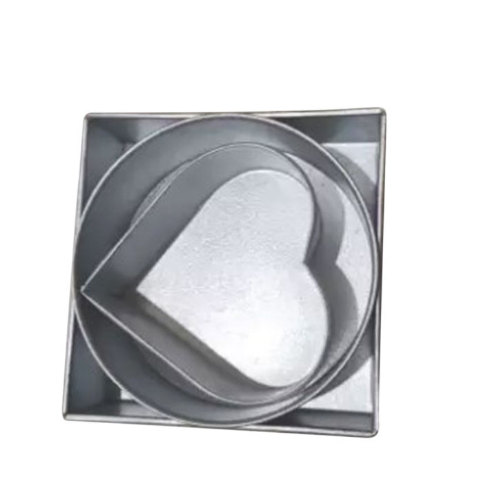 Aluminium Square/ Heart/ Round Shape Cake Mold/ Pudding Mold Full Set ...