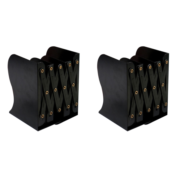 2X Extension Adjustable Metal Bookends Heavy Duty Book Desktop File ...
