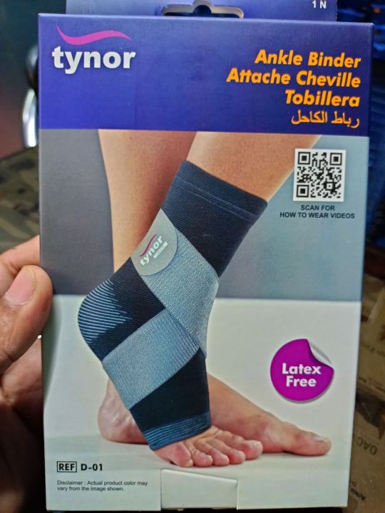 Tynor Ankle Binder (Dual grip, Closed heel, Anatomic shape, Four way ...