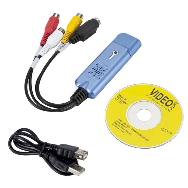【FUPANG】[Miga Plaza]1 Pc Plug and Play Easycap USB 2.0 Easy Cap Audio Video Capture Adapter VHS ...