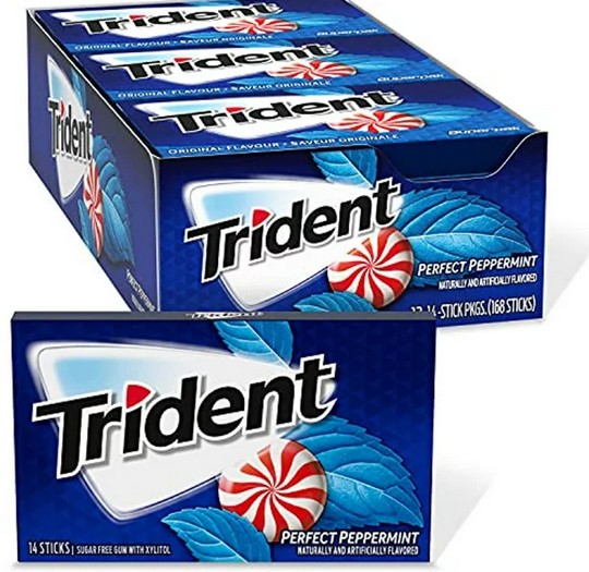Trident Perfect Peppermint Sugar Free Gum, 12 Packs | Daraz.com.bd