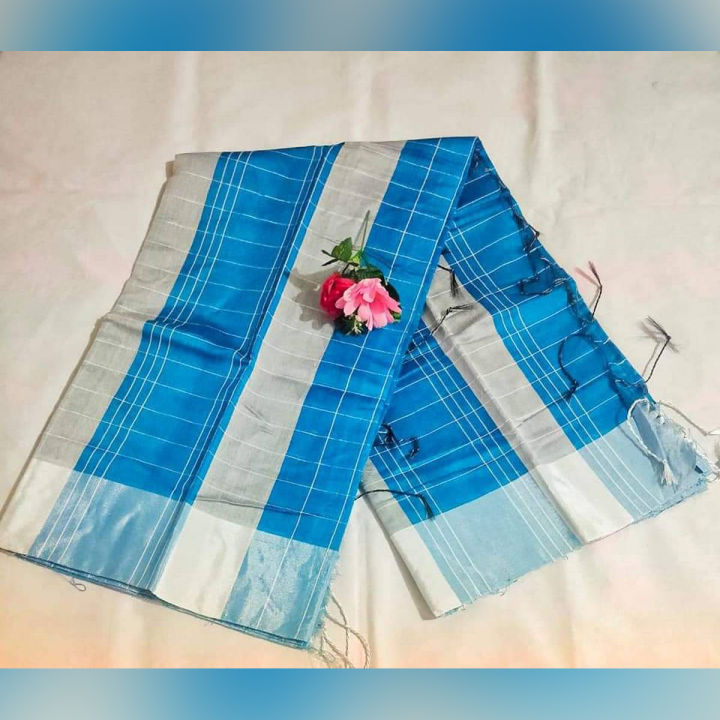 Premium Quality Silk check saree | Daraz.com.bd