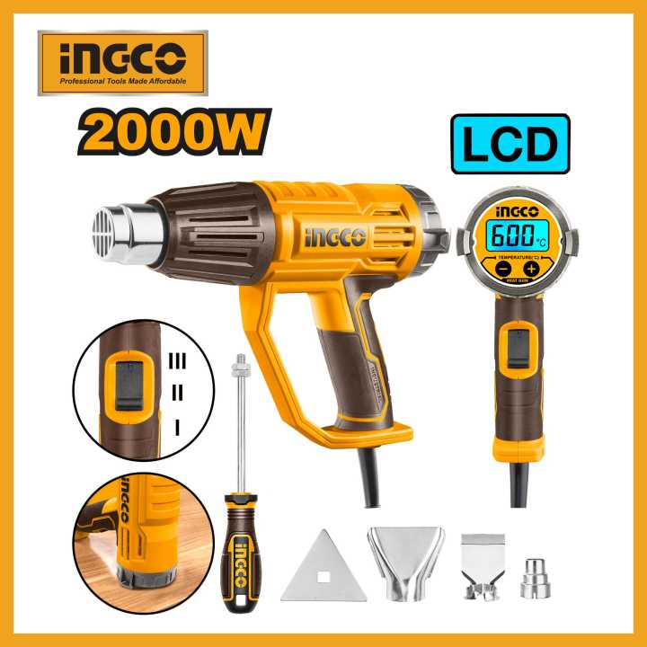 INGCO 2000W Heat Gun with HG200058 4pcs Accessories | Daraz.com.bd
