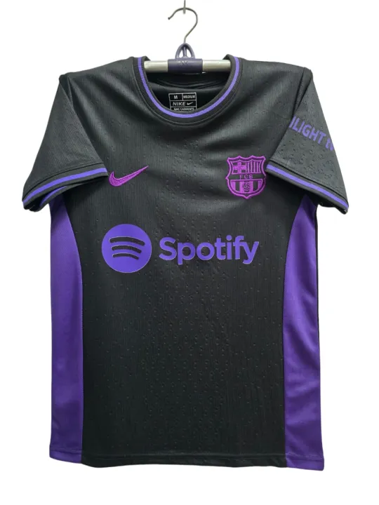 FC Barcelona Third Jersey 2024/25 – Spotify Sponsor – Black & Purple ...