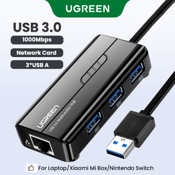 UGREEN USB 3.0 2.0 Hub Ethernet Adapter 10/100/1000 Gigabit Network ...
