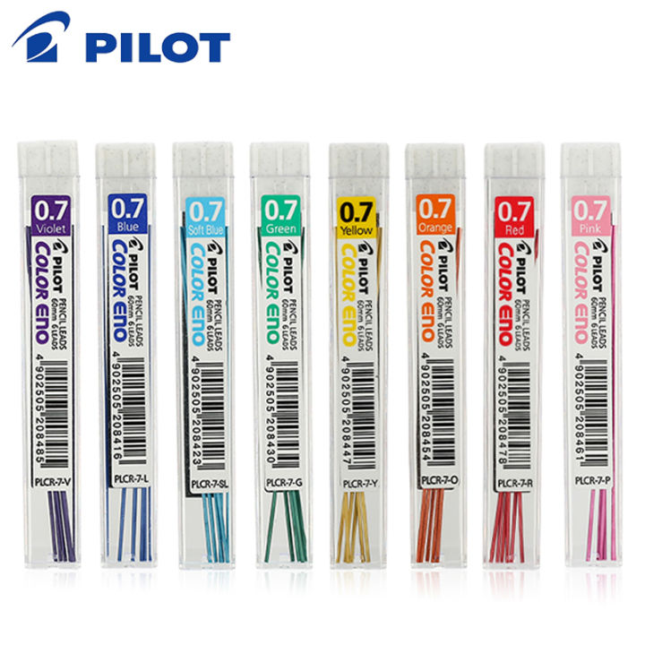 8 tubes / set PILOT PLCR-7 8 Colors Lead Color Automatic Pencil Refill ...