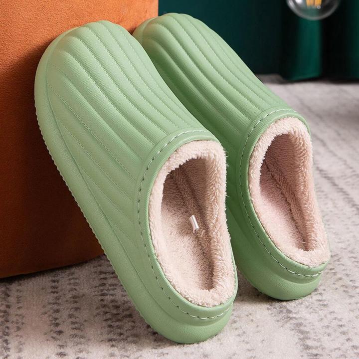 Winter Warm Plush Slippers Waterproof Slippers Men Indoor Slippers ...