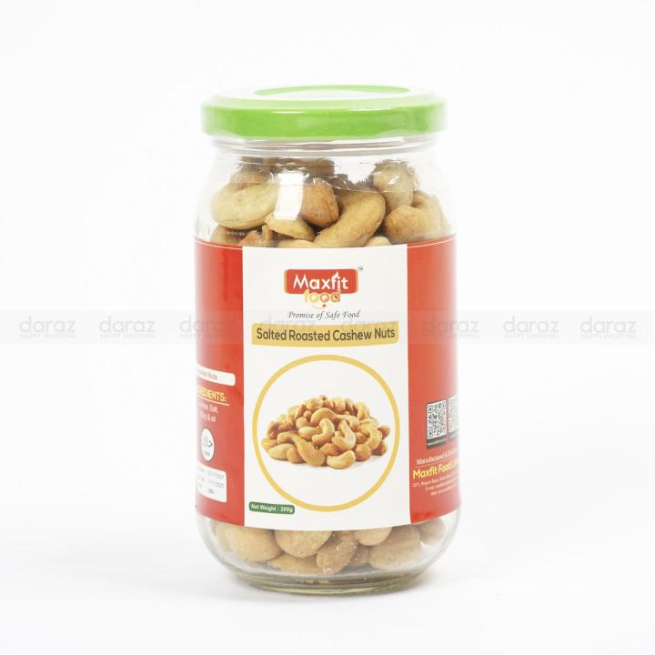 Maxfit Food Salted Roasted Cashew Nuts 200gm | Daraz.com.bd