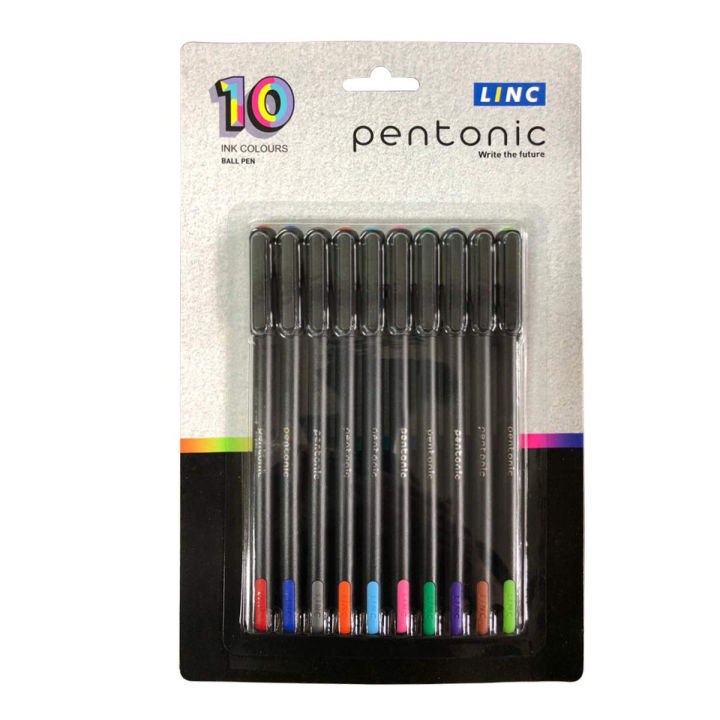 Linc Pentonic 10 Color Smooth Ball Pen Set | Daraz.com.bd