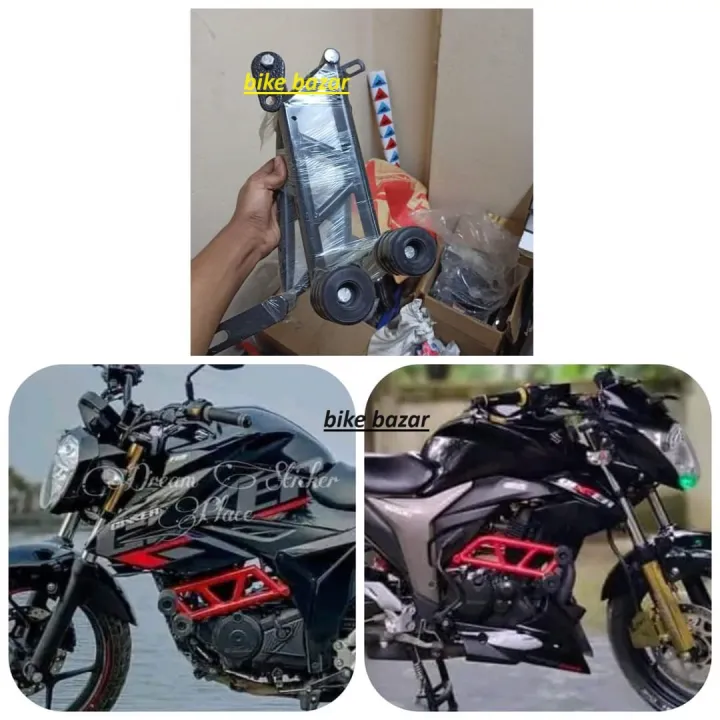 Gixxer engine Bumper Crash guard for gixxer old and new version black colour Daraz .bd