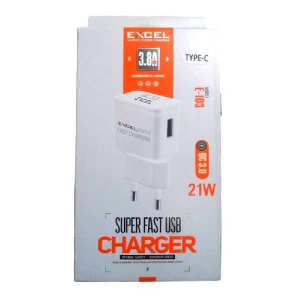 Excel E-103 21W Super Fast charger For Micro All Mobile phone Support ...