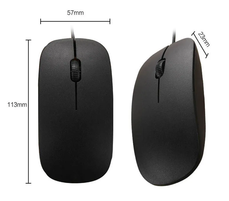 New USB wired mouse ultra-thin model suitable for laptop mouse Wired TV Universal | Daraz.com.bd