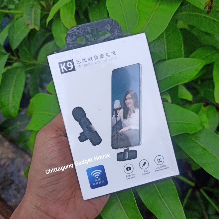 K9 Type-C Port Wireless Microphone For Live Show, Interview & Vlog ...