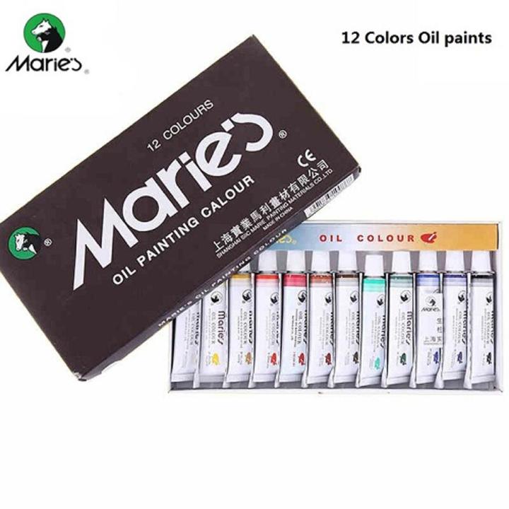 Marie's Oil Painting Colors (12ML) - 12 Colors | Daraz.com.bd