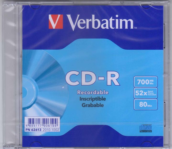 Verbatim CD-R 700MB80Min (Blank CD)_1Pcs | Daraz.com.bd