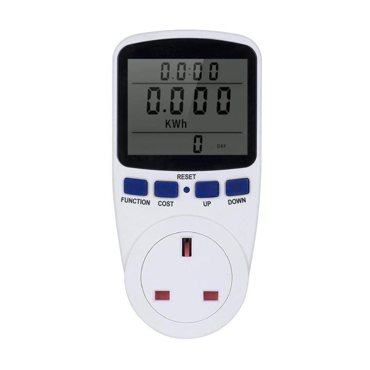 Lcd Display Electricity Usage Power Meter Socket Energy Watt Volt Amps Wattage Kwh Consumption