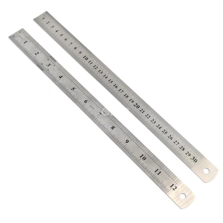 Stainless Steel Measuring Ruler 12 inches/30 cm (Scale) 1pcs | Daraz.com.bd