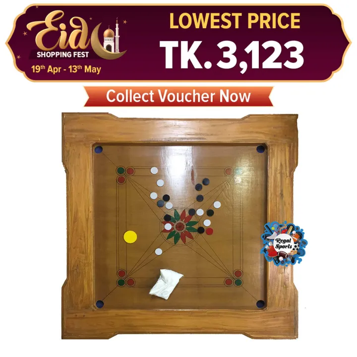 Carrom Board - 45"- Mahogany Chua Polish - 1 Pcs with Guti, Striker ...